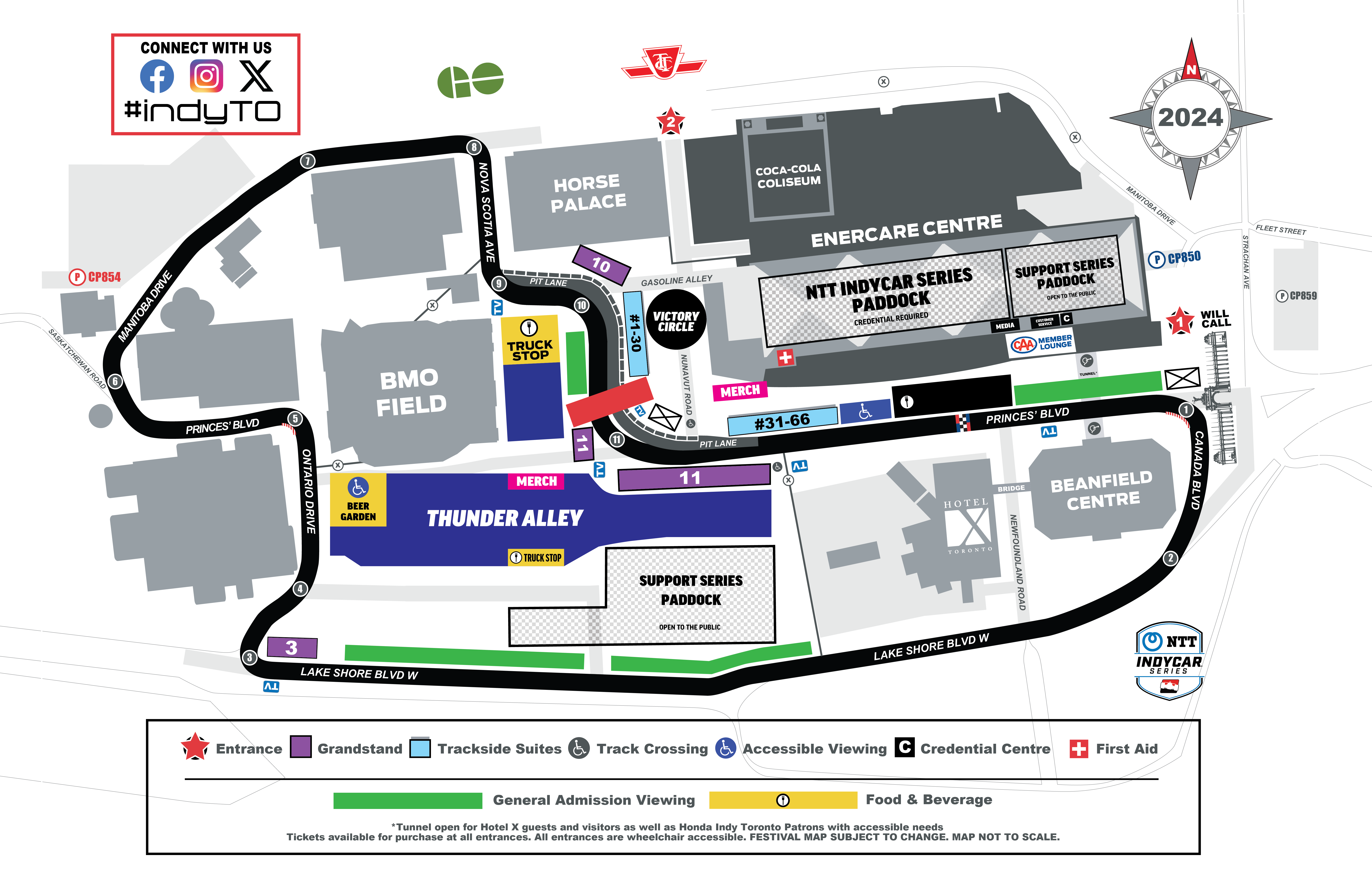 Ontario Honda Dealers Indy Toronto - Festival Map